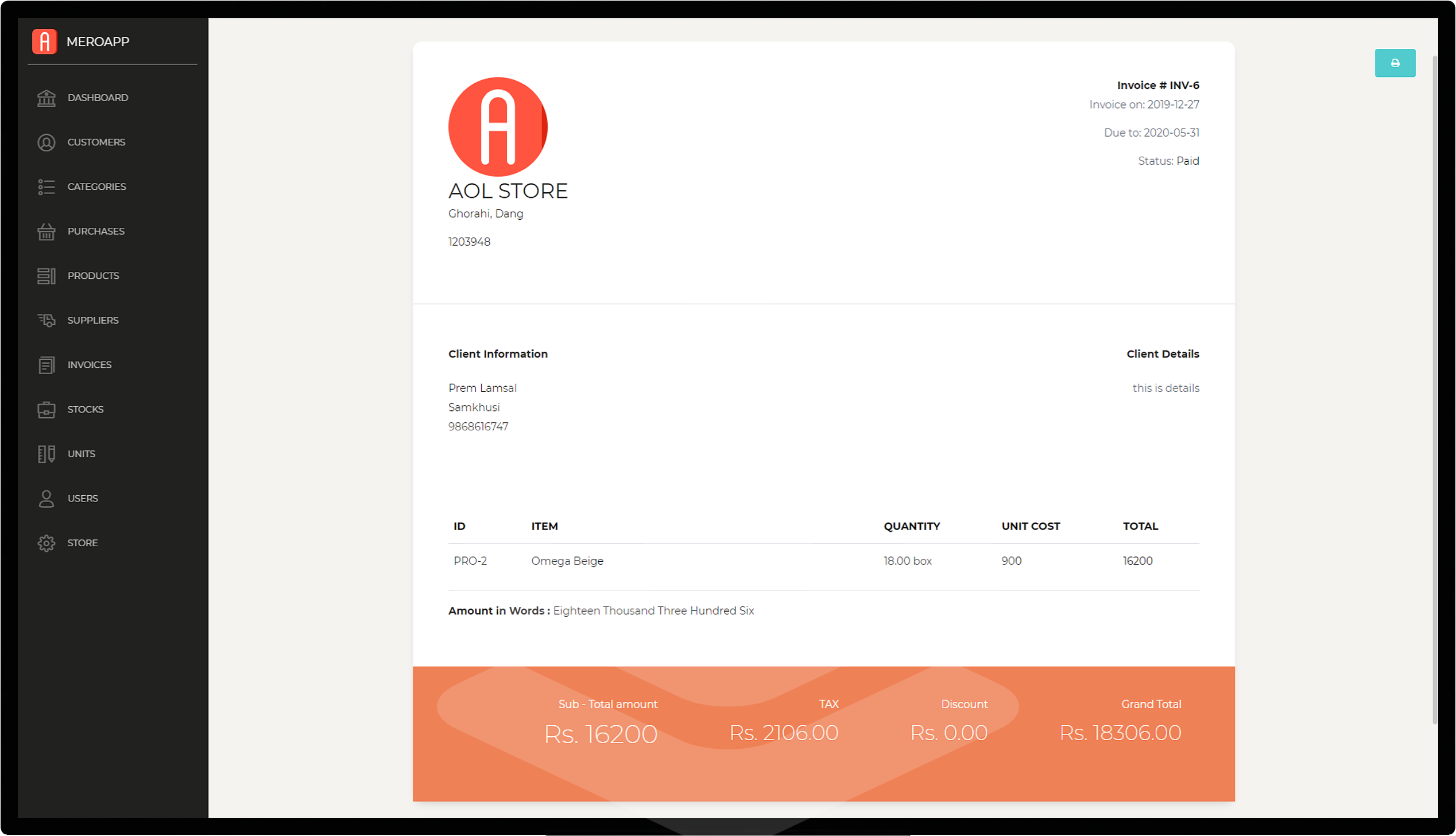 GitHub - premlamsal/awesome-invoice: Invoice and Simple Inventory ...